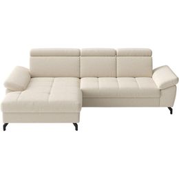 sit&more Ecksofa &raquo;Vanity, L-Form, B: 264 cm,&laquo; Inkl.Sitz-,Kopf-und Armteilverstellung beige 95% Polyester 5% Polyamid B/H/T: 264cm x 84cm x 181cm, 