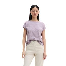 Marc O'Polo MARC O'POLO Damen T-Shirt "aus weichem Baumwoll-Slub-Jersey", lila, Basic, Gr. XXL, unifarben, Obermaterial: 100% Baumwolle, Shirts