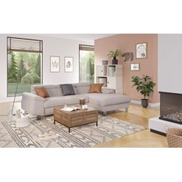Ecksofa COTTA, B:244cm H:72cm T:166cmelephant, 100% Polyester, Wohnzimmer, Sofas, "Komaris L-Form, B: 244 cm", mit Kopfteilverstellung, optional