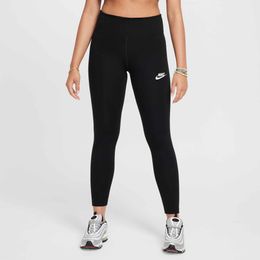 Nike Sportswear M&auml;dchen Shorts "G NSW CLSSC HR TGHT LBR"schwarz, wei&szlig;, Gr. XL, Obermaterial: 50% Baumwolle, 42% Polyester, 8% Elasthan, Hosen, f&uuml;r