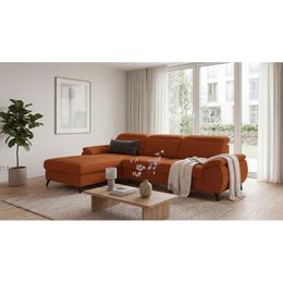 exxpo - sofa fashion Ecksofa &raquo;TAOS bequem, komfortabel durch Kopfteilverstellung, Breite 281cm&laquo; inkl. Bettfunktion und Bettkasten,toller Sitzkomfort, 