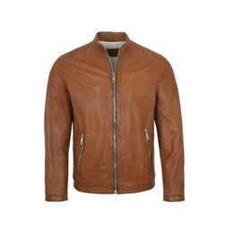 Milestone Lederjacke Lammnappa in Cognac | Gr.: 52