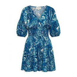 Apricot Paisley Bubble Hem Cotton Mini Dress ' ' Damen Gr&ouml;&szlig;e 38 blau Sommerkleid