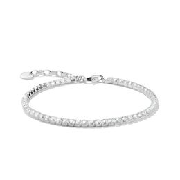 Thomas Sabo Damen Thomas Sabo Tennisarmband &raquo;Funkelndes Armband&laquo; mit Zirkonia (synth.) silber 19, Silber 925 (recycelt)