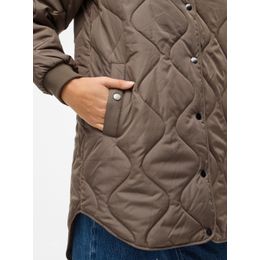 Vila Damen Steppmantel "VITATE L/S QUILT JACKET - NOOS", braun, Gr. 40, unifarben, Steppware, Obermaterial: 100% Polyester, M&auml;ntel, Kunstfaser