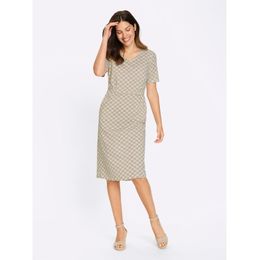 Sieh an! Jersey-Kleid in sand-dunkeltaupe-bedruckt | Gr.: 28