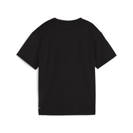 Puma M&auml;dchen T-Shirt "TAD ESS CAT LOGO TEE G", schwarz, Gr. 152, bedruckt, Jersey, Obermaterial: 92% Polyester, 8% Elasthan, Shirts, mit