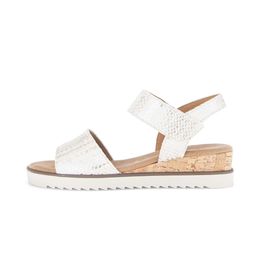 Gabor Damen Plateausandaletten "Plateau Sandale", Gr. 39silber, Schuhe