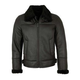 Jilani Lammfell-Lederjacke Lammfell in Schwarz | Gr.: 64