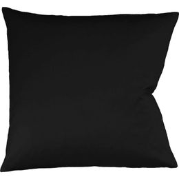 Fleuresse Kissenbezug &raquo;Colours Mako Satin, 100% Baumwolle, mit Rei&szlig;verschluss&laquo; Mako Satin, gl&auml;nzend, glatt, Premium Qualit&auml;t schwarz Mako-Satin, Mako-