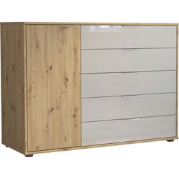 Wiemann Kombikommode &raquo;Cordoba&laquo; vormontiert beige FSC -zertifiziertes Massivholz, Floatglas, Holzwerkstoff Erstklassige Qualit&auml;t "Made in Germany"