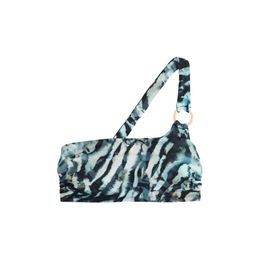 Mint Velvet Bikinitop Damen Gr&ouml;&szlig;e 100 petrol / schwarz / wei&szlig;