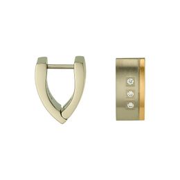 Firetti Damen Paar Creolen &raquo;Schmuck Geschenk Titan Ohrschmuck Ohrringe bicolor&laquo; mit Zirkonia (synth.) rosa 7mm, Titan