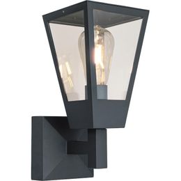 Brilliant Wandleuchte &raquo;Westcliff&laquo; E27 1 Stk. Au&szlig;enwandleuchte 14 x 20 x 32 cm, E27, Aluminium Glas, anthrazit schwarz 1, H: 32cm, 1 Stk.