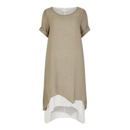 Apricot Kleid Damen Gr&ouml;&szlig;e 42 braun / wei&szlig; Sommerkleid