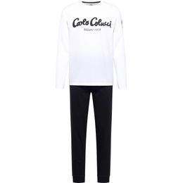 Carlo Colucci Pyjama 'Ferretto' Herren Gr&ouml;&szlig;e XL schwarz / wei&szlig;