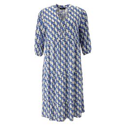 Aniston PLUS Maxikleid in blau-wei&szlig;-schwarz | Gr.: 44