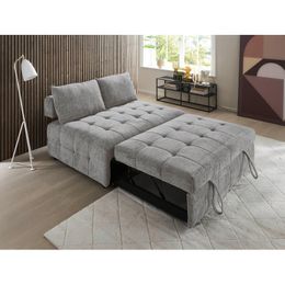 ATLANTIC HOME COLLECTION OTTO home Schlafsofa &raquo;Kuno, B:140cm&laquo; 2-Sitzer Schlafsofa mit Sitztiefenverstellung (2x) grau 100% PES B/H/T: 140cm x 85cm x 109cm