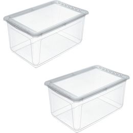 keeeper Aufbewahrungsbox &raquo;bea, 2er Set, mit Air Control-System 43L, 59 x 39 x 27 cm&laquo; Air-Control-System, stapelbar Kunststoff 2 Stk., B/H/T: 59cm x 