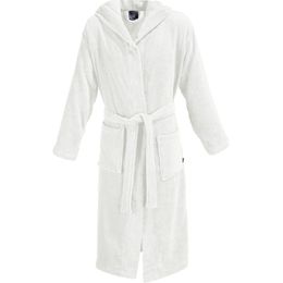Erwin M&uuml;ller Erwin M&uuml;ller Frottier Unisex-Bademantel mit Kapuze Heidelberg in wei&szlig; | Gr.: S