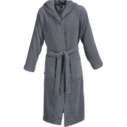 Erwin M&uuml;ller Erwin M&uuml;ller Frottier Unisex-Bademantel mit Kapuze Heidelberg in anthrazit | Gr.: XL