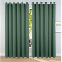 OTTO home Verdunkelungsvorhang &raquo;Solana&laquo; &Ouml;sen 1 Stk. tlg. Vorhang, Gardine, Breite 280 cm, verdunkelnd, einfarbig, Raumteiler gr&uuml;n Polyester, Polyester