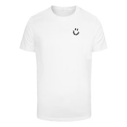 MisterTee Herren T-Shirt "MisterTee Good Karma Friendly Tee", wei&szlig;, Gr. M, bedruckt, 100% Baumwolle, Shirts