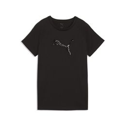 Puma Damen T-Shirt "Essentials Sequins T-Shirt Damen", schwarz, Gr. L, clean, Obermaterial: 100% Baumwolle. Kragen: 30% Polyester, 70% Baumwolle,