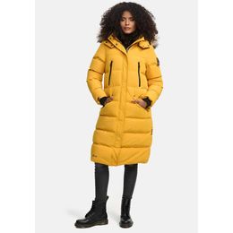 Marikoo Damen Parka "Schneesternchen"amber gelb, Gr. XS, Obermaterial: 100% Polyester. Innenseite: 100% Polyester. Fellimitat: 100% Polyester,
