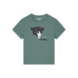Watapparel T-Shirt ' Painting space ' Damen Gr&ouml;&szlig;e L gr&uuml;n / altrosa