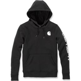 CARHARTT Kapuzensweatshirt Clarksburg in Schwarz in Schwarz | Gr.: XS