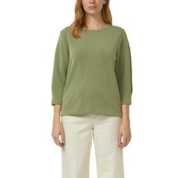 s.Oliver Damen Sweatshirt, gr&uuml;n, Gr. 46, unifarben, Sweatware, Obermaterial: 47% Modal, 41% Polyester, 12% Elasthan, Sweatshirts, 3/3-Arm mit Stretch