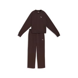 Puma Damen Jogginganzug "Loungewear Fleece Trainingsanzug Damen", braun, Gr. L, Obermaterial: 34% Polyester, 66% Baumwolle. Rippe: 3% Elasthan, 97%