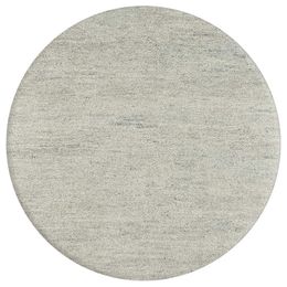 Theko Wollteppich &raquo;Hadj Uni, handgekn&uuml;pft&laquo; rund 25 mm H&ouml;he echter Berber Teppich, reine Wolle, Wohnzimmer beige Wolle &Oslash; 200cm 1 Stk., 25mm, &Oslash; 200cm