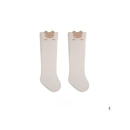 MUNADUNA 5er-Pack hohe Socken mit braunem B&auml;renmotiv | Gr.: 15-17