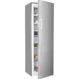 Exquisit Gefrierschrank &raquo;GS271-NF-H-040D Inoxlook&laquo; 170,5 cm hoch 54 cm breit 4*-Gefrierschrank No Frost mit LED-Anzeige & praktischem Griff silber 