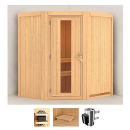 Karibu Sauna &raquo;Tomke&laquo; Set, Ofen 3,6 kW intgr. Strg beige Saunaofen, integrierte Steuerung, 3,6 kW