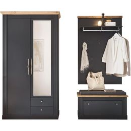 OTTO home Garderoben-Set &raquo;Westminster, Garderobe im Landhausstil, Komplettset mit viel Stauraum&laquo; 3 Stk. tlg. grau B/H/T: 220cmcm x 203cmcm x 46cmcm