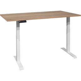 M&auml;usbacher Schreibtisch &raquo;Big System Office&laquo; Breite 140 cm, elektrisch h&ouml;henverstellbar wei&szlig; B/H/T: 140cm
