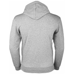 GUGGEN Mountain Kapuzenpullover Fleece Hoodie in Hellgrau | Gr.: L