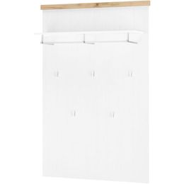 OTTO home Garderobenpaneel &raquo;Westminster, Wandregal im Landhausstil Flurgarderobe Garderobe Paneel&laquo; mit Ablage, Haken & Kleiderstange aus Metall, in 2 