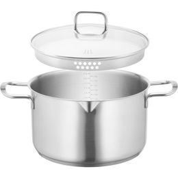 M&auml;ser M&Auml;SER Bratentopf &raquo;Kochtopf Sanvito, Edelstahl&laquo; Set, Topf inkl. Deckel, 1 Stk. tlg. Edelstahl 18/10 silber 5,5 l + &Oslash; 22,5cm + H&ouml;he 14cm