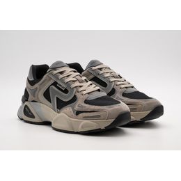 Replay Herren Sneaker "DESTNY M DEEP", Gr. 43, beige, Lederimitat, Polyester, unifarben mit Farbeins&auml;tzen, Schuhe, Ugly Sneaker, Sch&uuml;rschuh,
