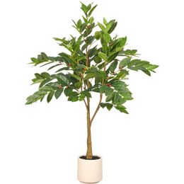 Creativ green Kunstbaum &raquo;Coffea&laquo; mit Deko-Fr&uuml;chten gr&uuml;n Obermaterial: 50% Kunststoff, 50% Polyester B/H/L: 120cm, 1 Stk.