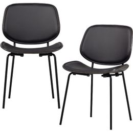 Woood Esszimmerstuhl &raquo;Close In mit Kunstleder-Bezug und Metallgestell B 49 x T 57 x H 80 cm&laquo; (Set) 2 Stk.Pulverbeschichtetes gestell, Tragkraft 150 kg