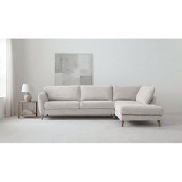 OTTO home Ecksofa &raquo;MARSEILLE 278/202 cm, L-Form, Ottom. rechts/links, verschiedene Bez&uuml;ge&laquo; Massivholzbeine Eiche, Landhausstil, Wellenunterfederung 