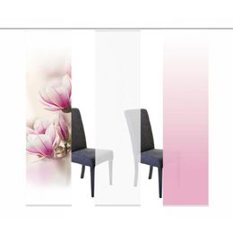 Home Wohnideen Schiebegardine &raquo;MAGNONE&laquo; Klettband 3 Stk. tlg. HxB: 245x60, inkl. Befestigungszubeh&ouml;r rosa Polyester 245cm, Klettband, 60cm