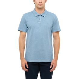 Mustang Herren Kurzarmshirt "Herren Style Palco", blau, Gr. XXXL, Piqu&eacute;, 100% Baumwolle, Shirts
