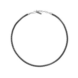 Police Herren Edelstahlkette &raquo;Fleshy&laquo; schwarz Edelstahl, L: 55 B: 5mm