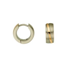 Firetti Damen Paar Creolen &raquo;Schmuck Geschenk Titan Ohrschmuck Ohrringe bicolor&laquo; 13mm, Titan